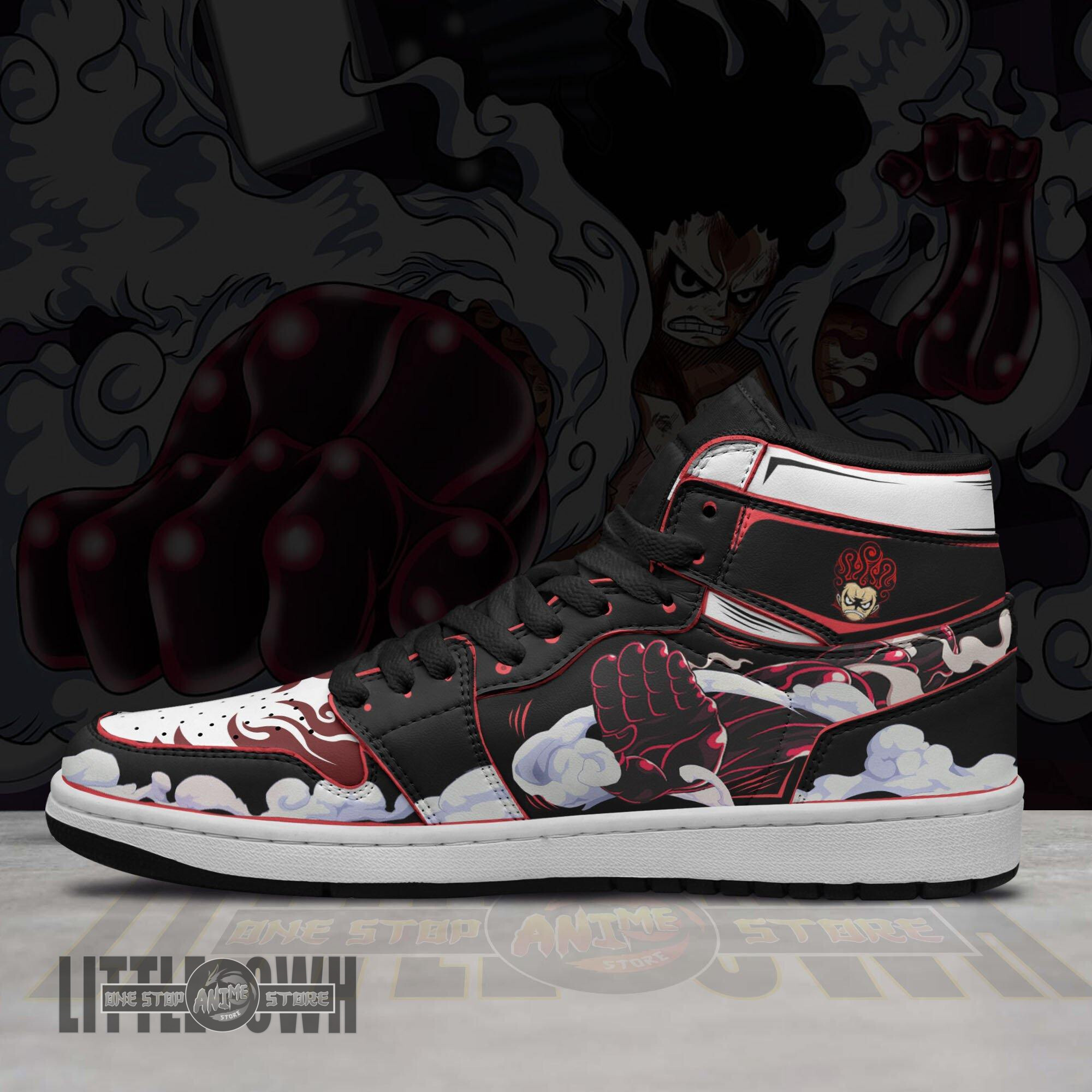 Luffy Gear 4 Anime Shoes Custom OP Boot Sneakers - LittleOwh